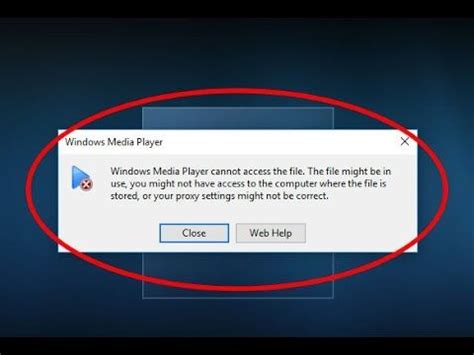Fix Windows Media Player Cannot Access The File The File Might Be In Use