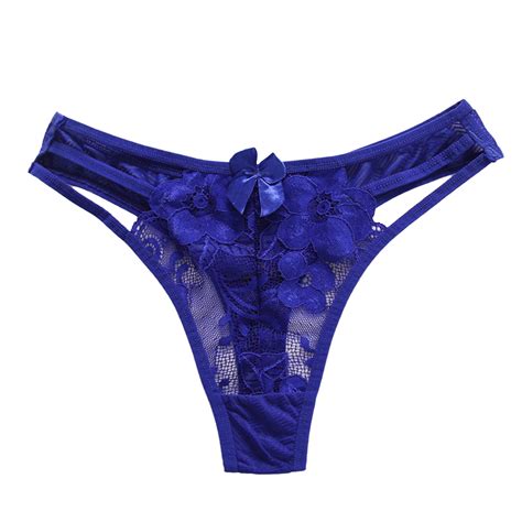 Rinsvye Women Underwear Thongs Lace Panties G String Thong Stretch
