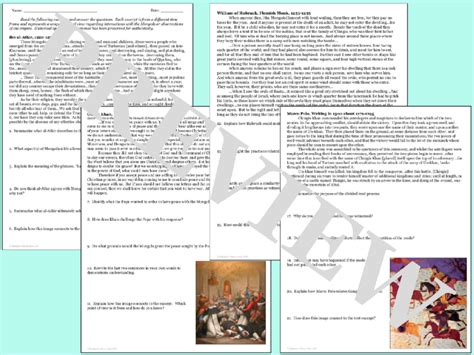 Mongolian Empire Primary Source Analysis