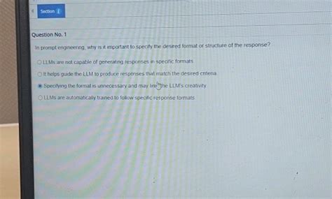 Sextion I Question No In Prompt Engineering StudyX Sextion I Question No In Prompt Engineering StudyX