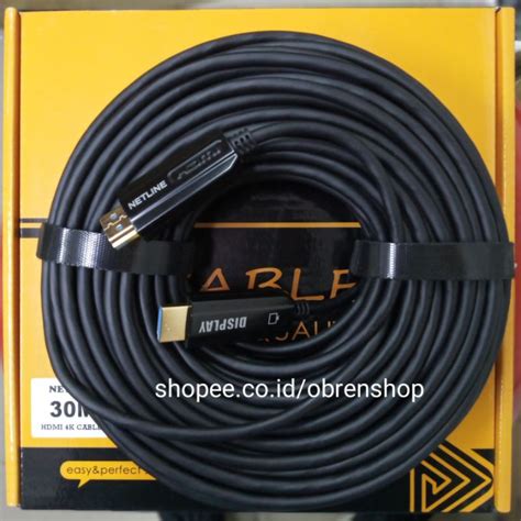 Jual Kabel Hdmi Fo Fiber Optic 30 Meter Netline Shopee Indonesia