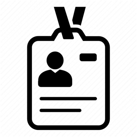Access Badge Card Employee Id Identification Necklace Icon