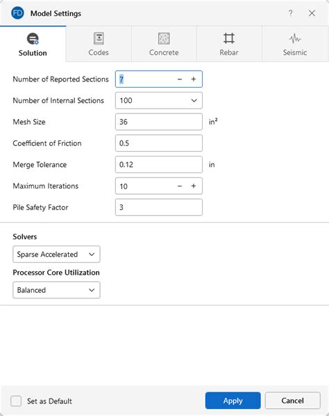 Model Settings