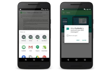 Latest Pushbullet Update Implements Android Marshmallows Direct Share Feature And Runtime