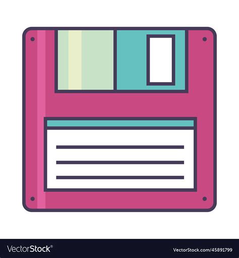 Floppy Disk 90s Pop Art Royalty Free Vector Image