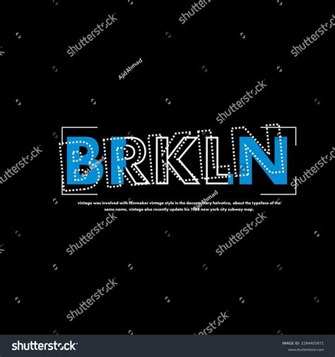 Brkln Typography Vintage Fashion Style Stock Vector (Royalty Free ...