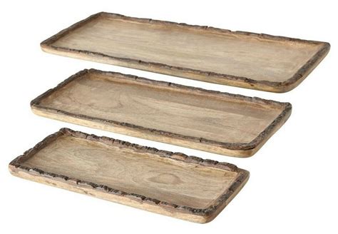 Meinposten Dekotablett Tablett Holz Holztablett Tischdeko Dekoschale
