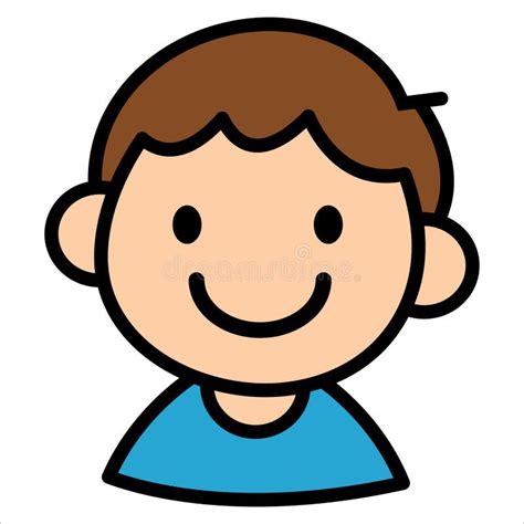Cartoon Boy Face Icon Vector Stock Vector Illustration Of Flat