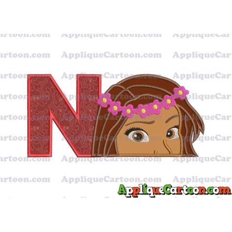 Moana Applique 01 Embroidery Design Birthday Number 4