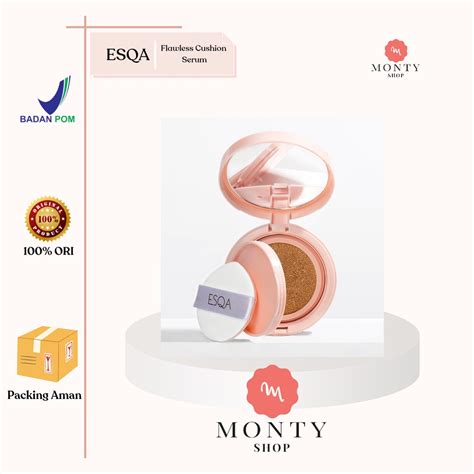 Jual Esqa Flawless Cushion Serum Spf 50 Pa Biscuit Caramel