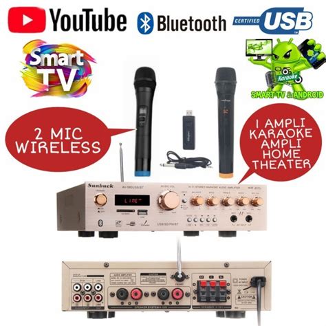 Jual Ampli Karaoke 3r Ampli Home Theater Ampli Karaoke 2 Mic