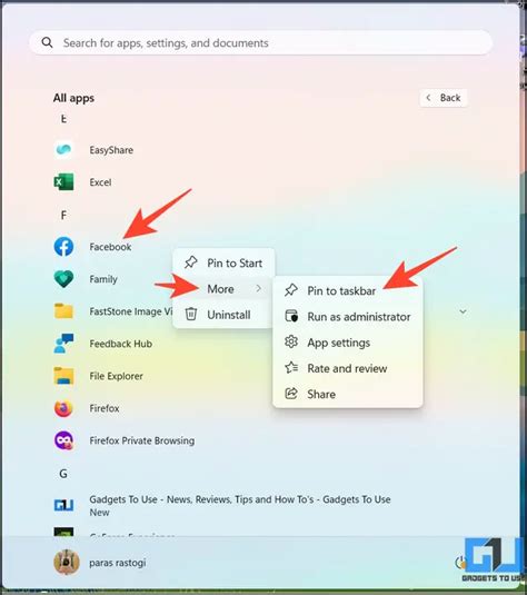 6 Ways To Pin Any App Or Feature To Taskbar In Windows 11 Gadgets To Use