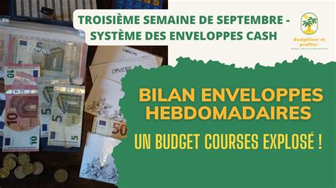Bilan Conomies Semaine Mois De Septembre M Thode Des Enveloppes Budg Taires Youtube