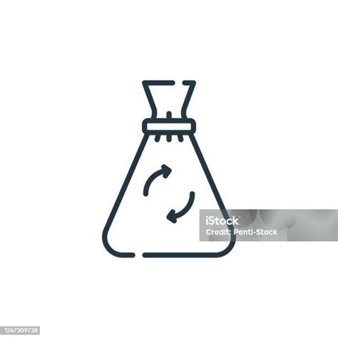 垃圾袋向量圖標隔離在白色背景上大綱 細線垃圾袋圖示為網站設計和移動 應用程式開發細線垃圾袋輪廓圖示向量圖示向量圖形及更多乾淨圖片 Istock