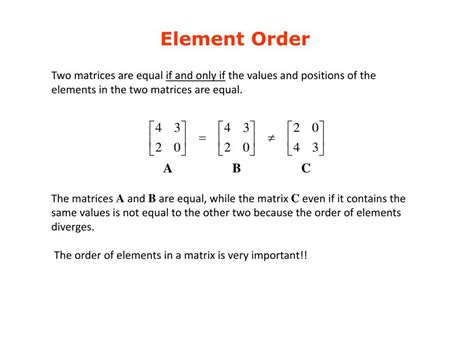 Ppt The Matrix Is An Ordered Set Of Numbers Arranged In Rows And