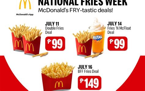 Manila Shopper Mcdo Potato Party Fry Tastic Deals Via Mcdo App