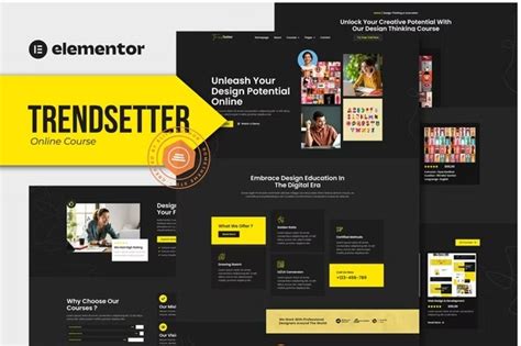 trendsetter online design courses elementor pro template kit download