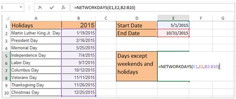 Excel Formula If Holiday Peran Sekolah