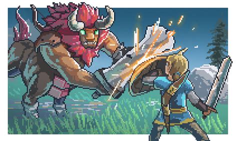Legend Of Zelda Breath Of The Wild Pixel Art By Bryanheemskerk On Deviantart