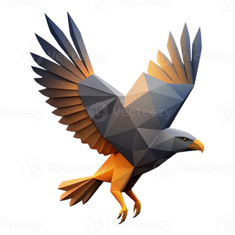 Sought After Art Deco Geometric Silhouette Of A Soaring Eagle Crisp Edges Flat Color With