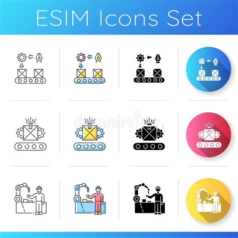 Industrial Work Icons Set Stock Vector Illustration Of Design 189148012