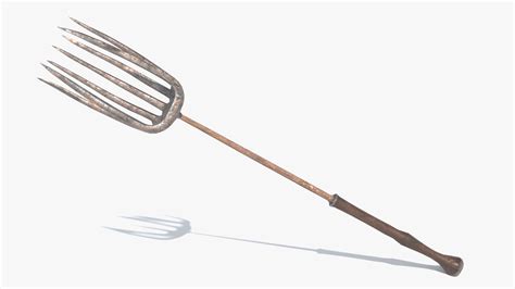 Medieval Fantasy Pitch Fork 3d Model Blender Glb Fbx Sm5 By