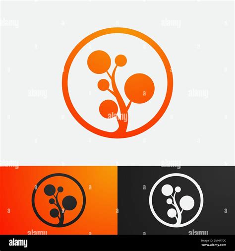 Abstract Tree Logo Template With Gradation Colors For Corporate Design