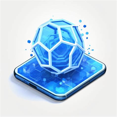 Premium Ai Image Techcode Highresolution Isometric 3d Polygonal Icon A Cartoonish Blue Coding