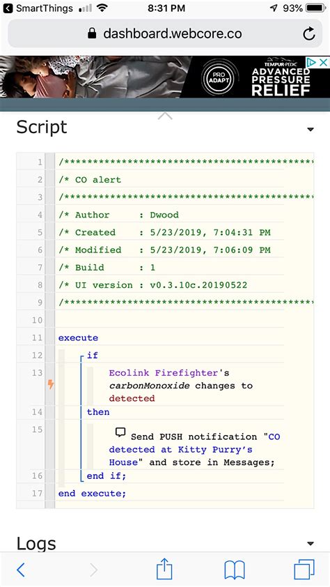 Ecolink Firefighter For Automations In New App Smartthings Samsung