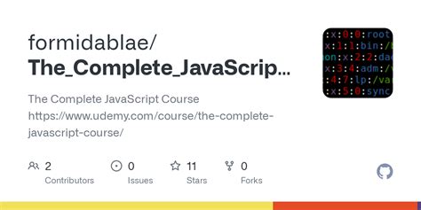 Github Formidablaethecompletejavascriptcourse The Complete