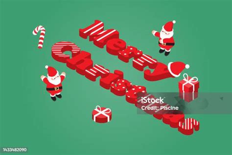 Promosi Template Spanduk Natal Isometrik Untuk Beriklan Dengan Santa