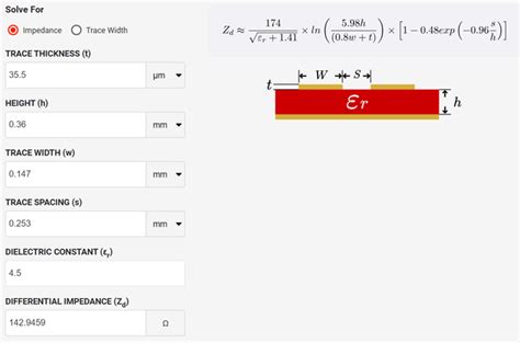 my differential pair impedance calculations aren t matching the values