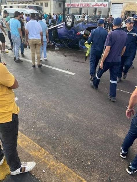 مصرع واصابة 4 أشخاص في حادثة سيارة بطريق كورنيش الإسكندرية