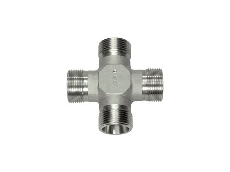 28mm L Series Equal Cross Tee Body Only Din 2353 Pegasus Hydraulics