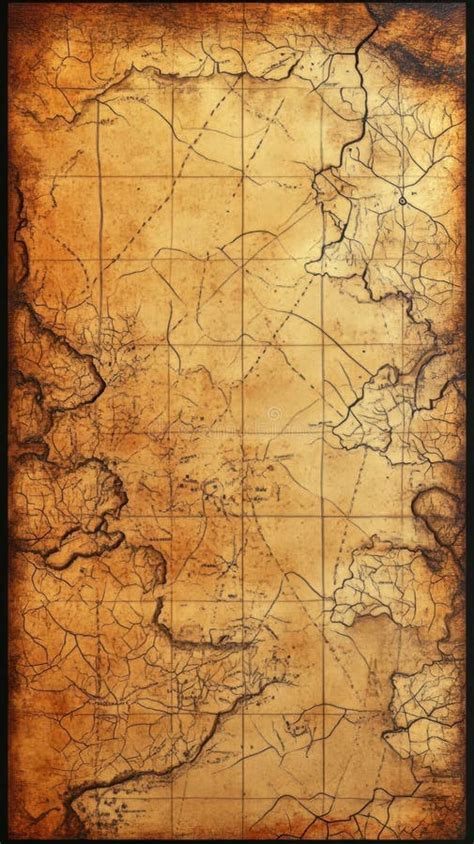 Vintage Map Grid Texture With Yellowed Cracked Appearance Stock Illustration Illustration Of