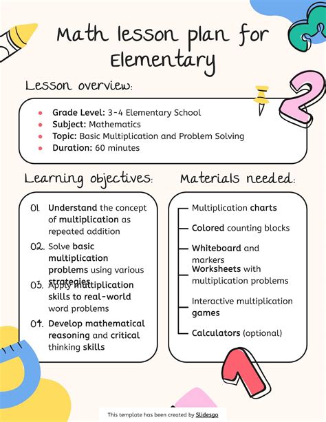 Science Lesson Plan Template