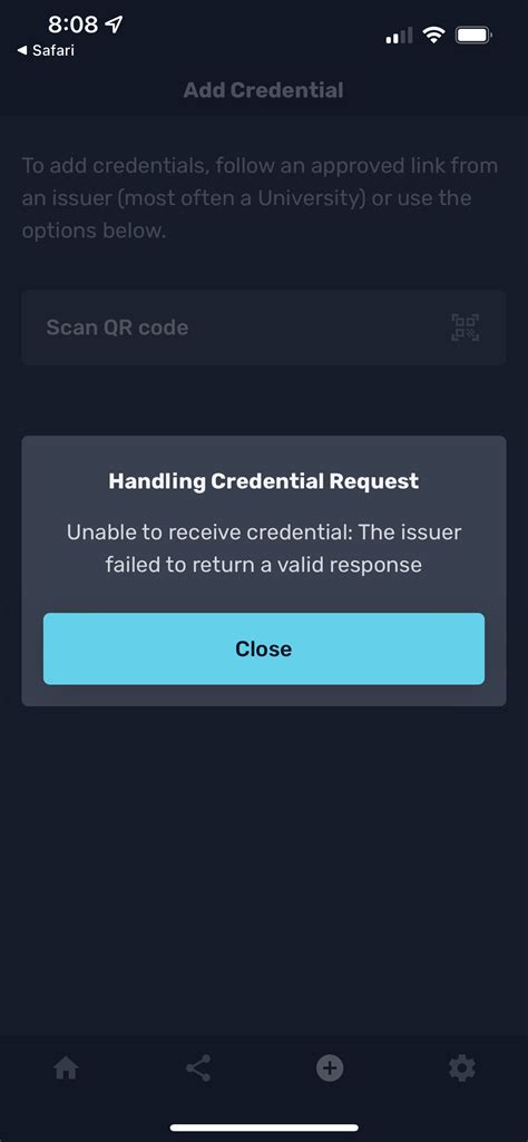 Build Deep Links Generating Handling Credential Request Issue