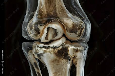 Mri Image Of A Sagittal View Of The Human Knee Showing The Femur