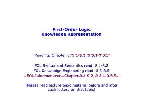 Ppt First Order Logic Knowledge Representation Powerpoint Presentation Id9495902