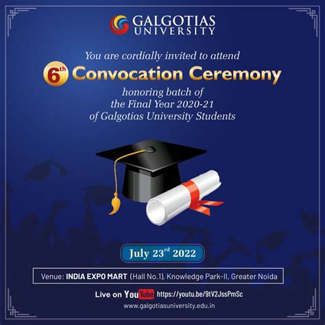 Galgotias University On Linkedin Convocation Convocationday