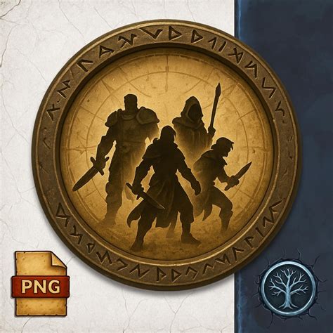 Fantasy Rpg Party Token Border Use As A Map Marker For Your Party