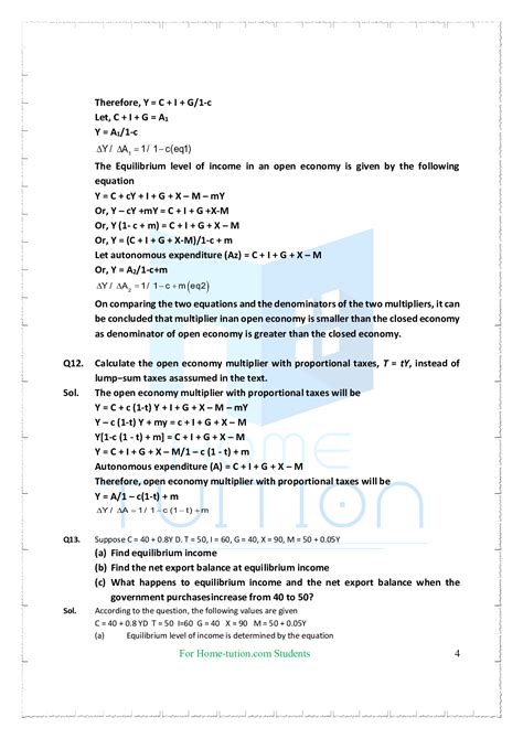 NCERT Solutions For Class Micro Economics Chapter Open Economy Macroeconomics
