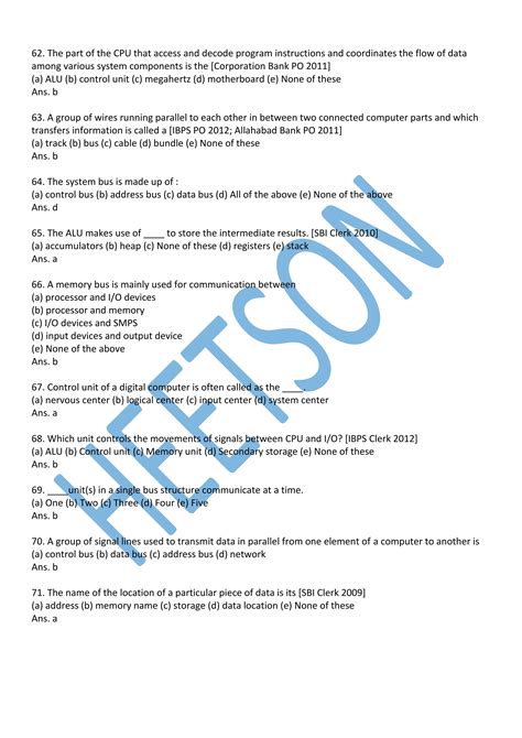 computer organization question important mcq pdf