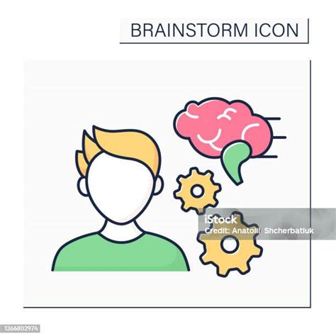 브레인스토밍 색상 아이콘 개념에 대한 스톡 벡터 아트 및 기타 이미지 개념 계획 교육 Istock