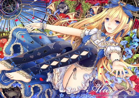 Safebooru 1girl Alice Wonderland Alice In Wonderland Blonde Hair