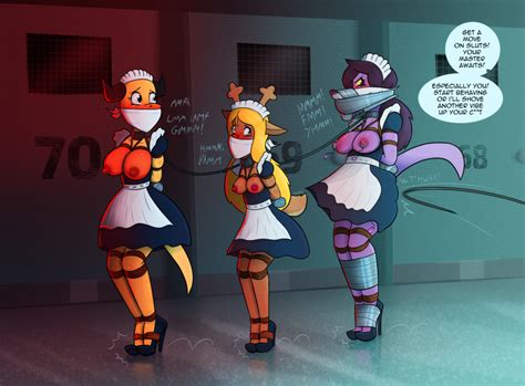 Rule 34 Anthro Blush Bodily Fluids Bondage Bound Breasts Clothing