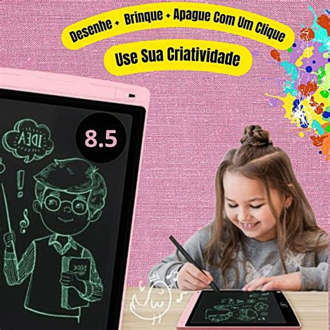 Lousa Magica Tablet Infantil Para Colorir Desenhar Escrever Brinquedo Educativo Para