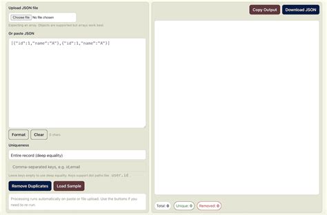 Remove Duplicate Json Online Free Json Cleaner • Vinishdev