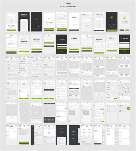 Basement Wireframe Bundle UI Elements TemplateMonster Wireframe Ui Elements App Wireframe