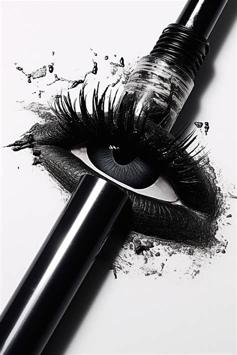 An Eyelash Extension Application Mascara Brush And A Tube Of Mascara